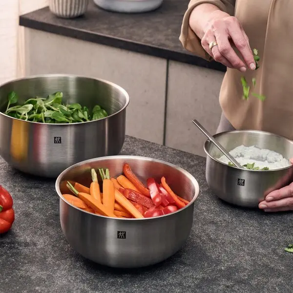 ZWILLING 3 Piece Stainless Steel Nesting Bowls Set