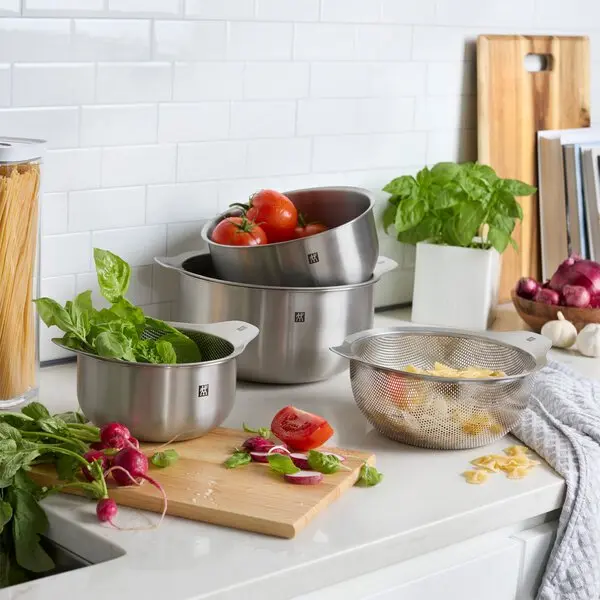 ZWILLING 6 Piece Stainless Steel Nesting Bowls And Table Strainers Set
