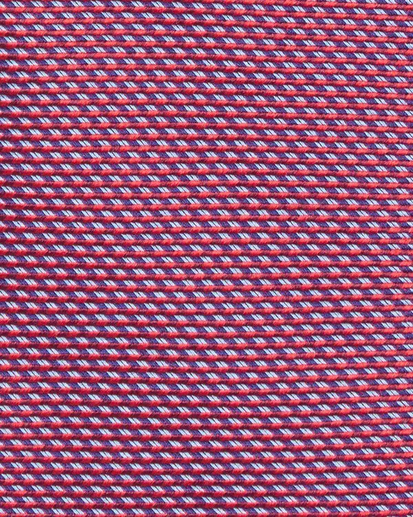David Donahue Micro Geo Pattern Classic Tie - Red