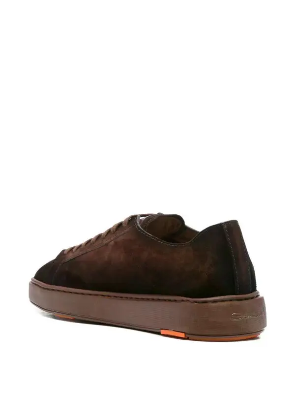 Santoni Suede Lace-up Sneakers