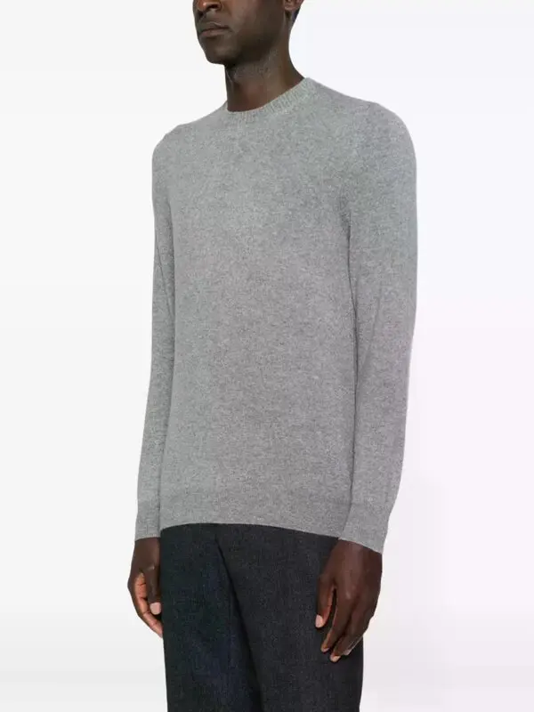Fedeli Round-neck Cashmere Sweater - Grey