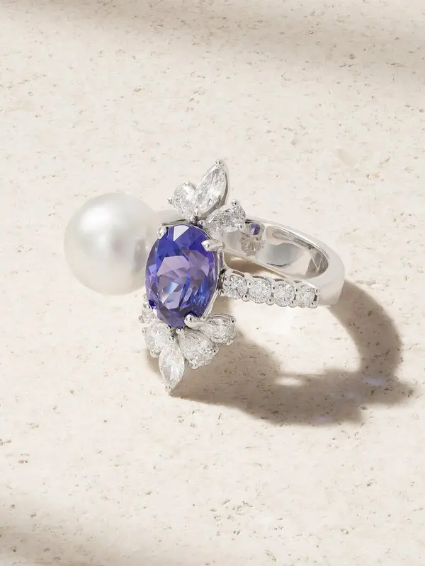 Yeprem 18-karat White Multi-stone Ring - Gold