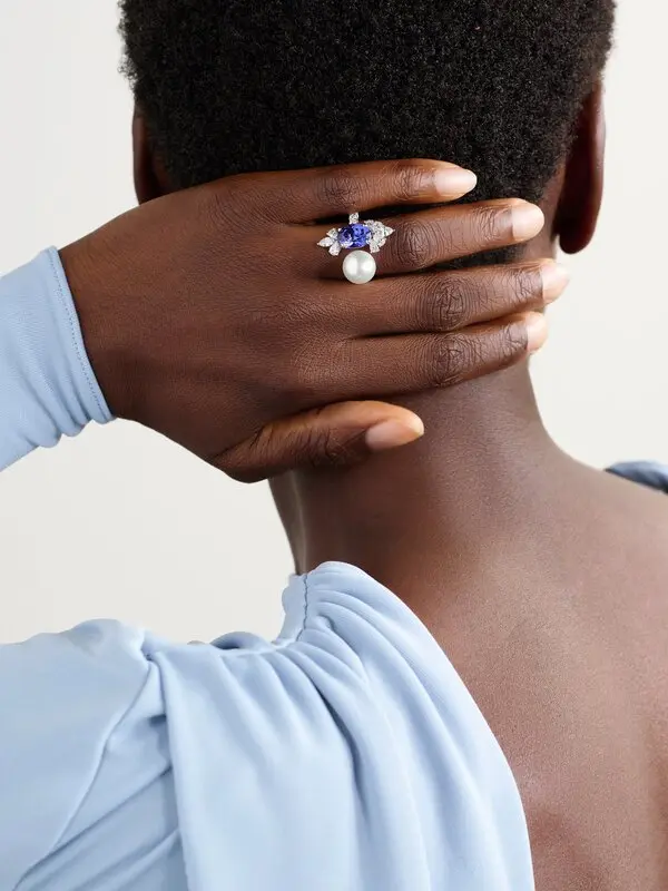 Yeprem 18-karat White Multi-stone Ring