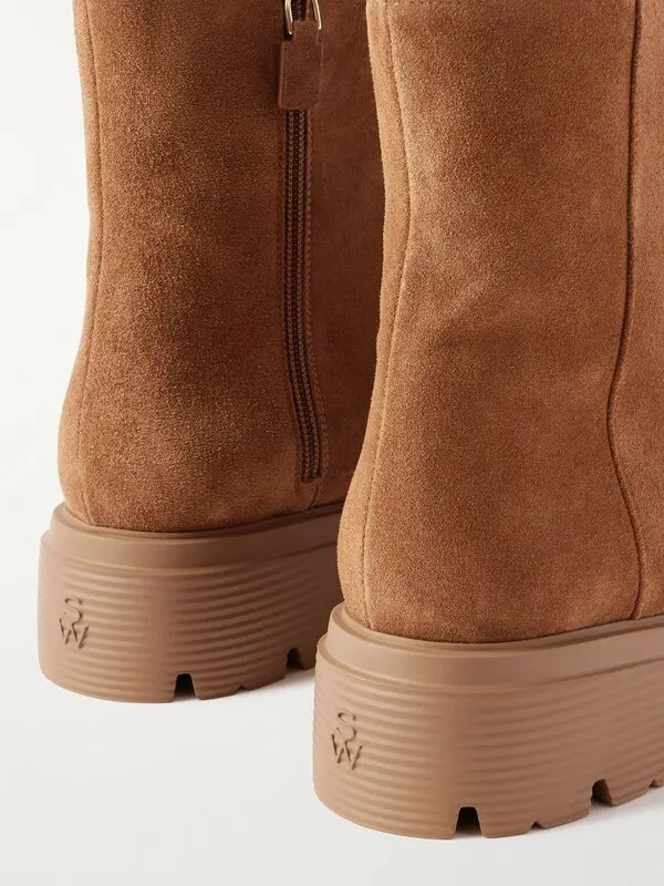 STUART WEITZMAN Hudson Lite Suede Chelsea Boots - Brown