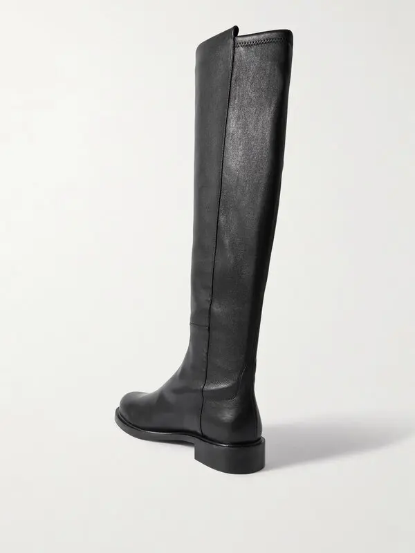 STUART WEITZMAN Gisele 5050 Leather And Stretch Knee Boots