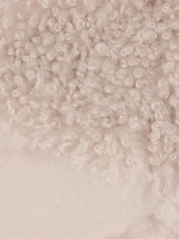 YVES SALOMON Shearling And Wool Scarf