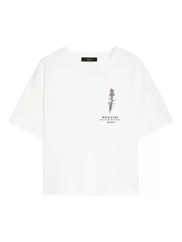 Max Mara Floral-print T-shirt - White