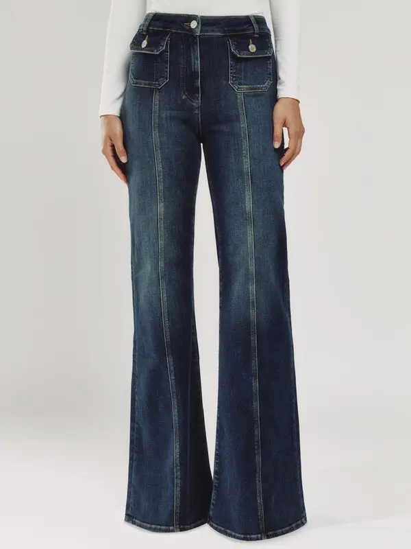 REISS Glora Petite Flared Jeans