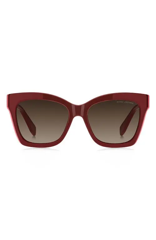Marc Jacobs 54mm Cat Eye Sunglasses - Burgundy Fuchsia/brown