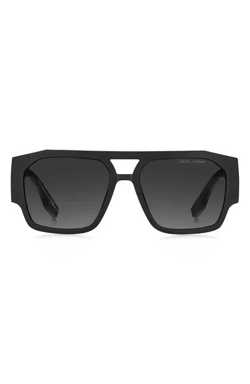 Marc Jacobs 55mm Navigator Sunglasses - Matte Black/dark Grey Sf