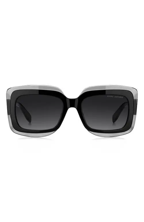 Marc Jacobs 54mm Rectangular Sunglasses - Black Grey/dark Grey Sf