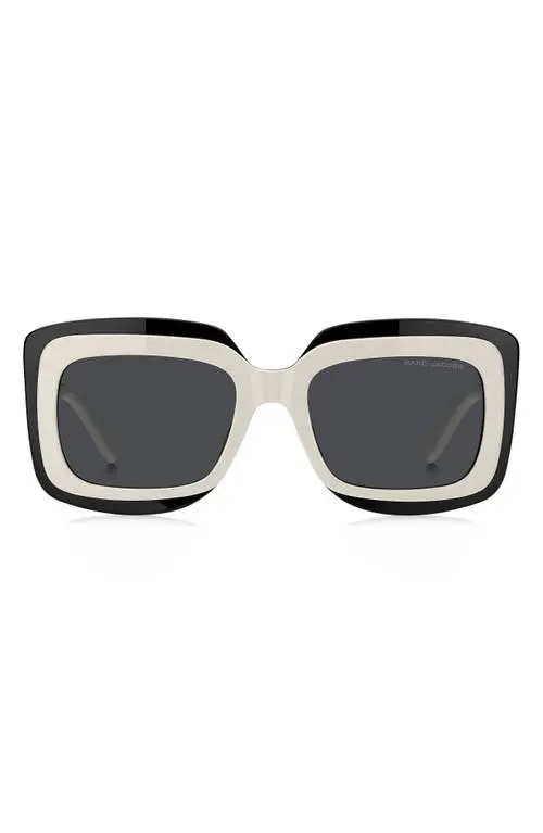 Marc Jacobs 54mm Rectangular Sunglasses - White Black/grey