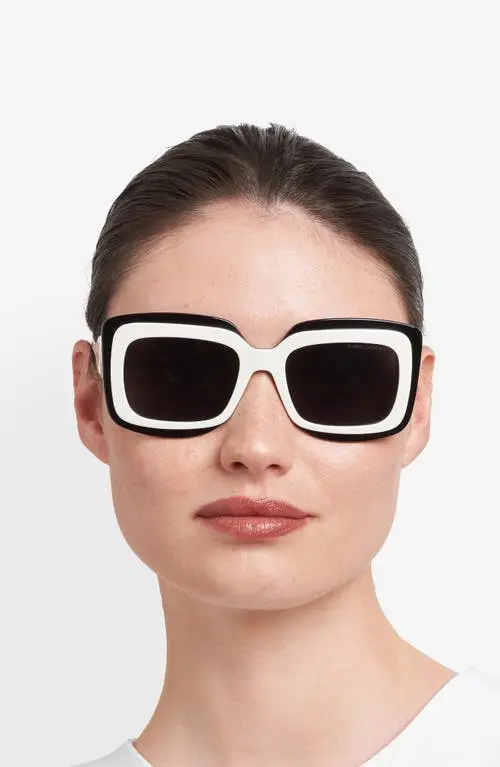 Marc Jacobs 54mm Rectangular Sunglasses - White Black/grey