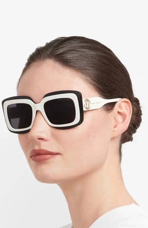 Marc Jacobs 54mm Rectangular Sunglasses - White Black/grey