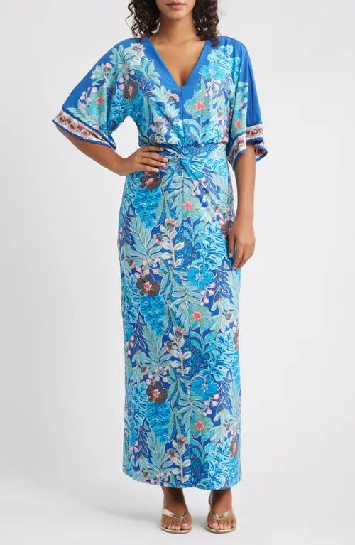 Lilly Pulitzer® Adalyn Floral Maxi Dress - Starlight Navy Best Forever