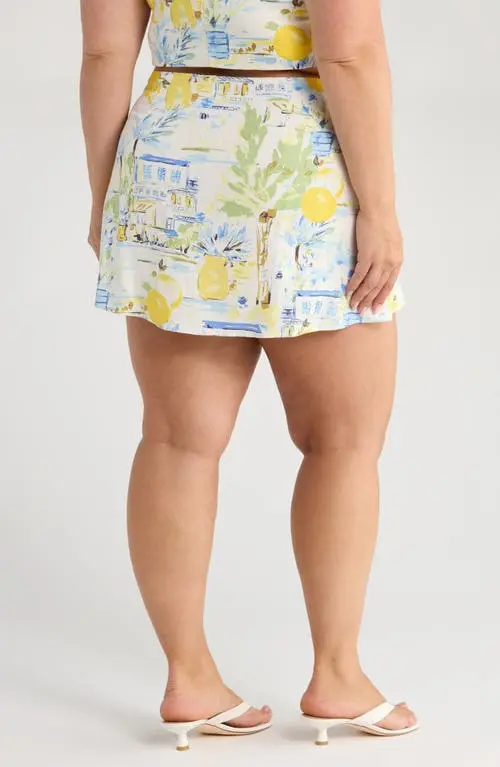 SUGARLIPS Landscape Print Mini Skirt