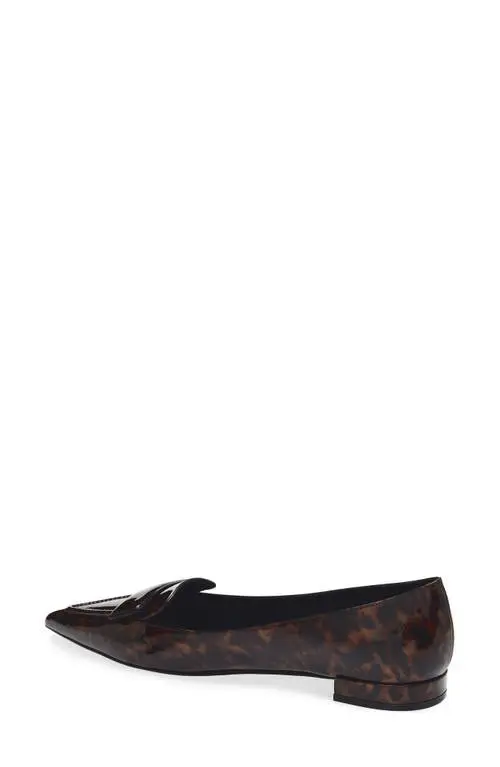 STUART WEITZMAN Sovinnie Patent Loafer Flat - Dark Brown