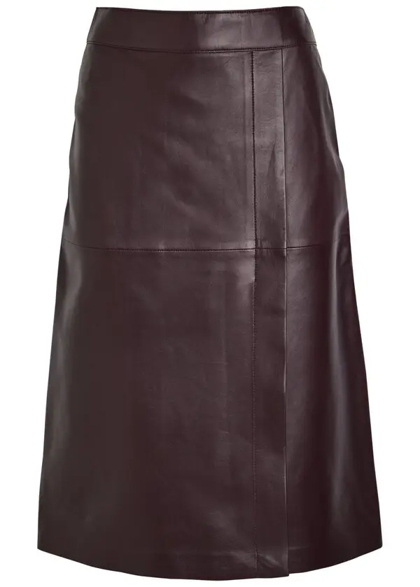 JOSEPH Panelled Wrap-effect Midi Skirt