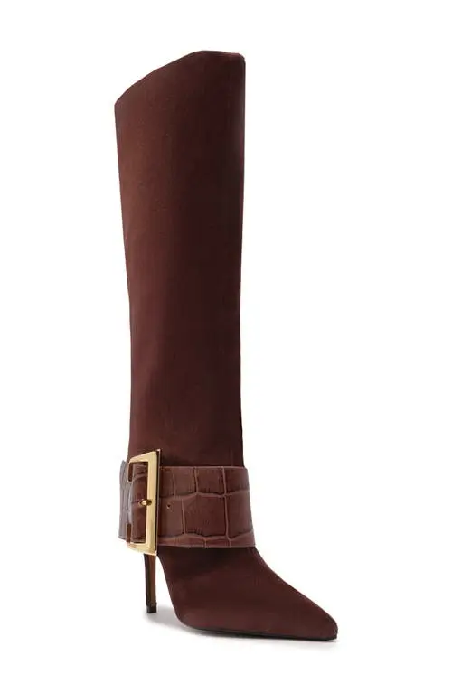 Schutz Beatrix Pointed Toe Boots - Root Brown