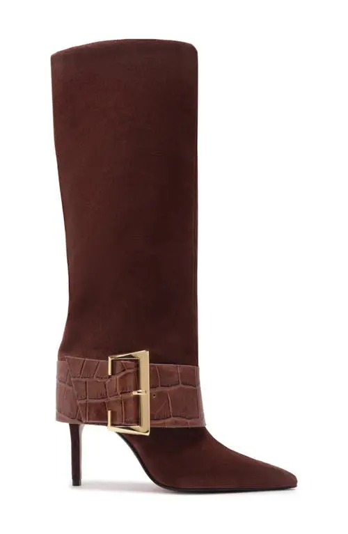 Schutz Beatrix Pointed Toe Boots - Root Brown