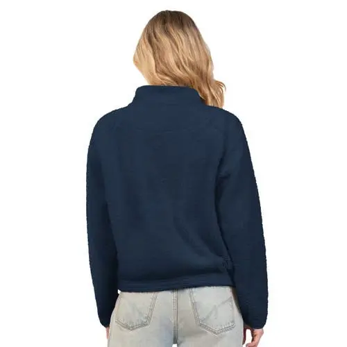 G-III 4HER BY CARL BANKS Chicago Cubs Everst Sherpa Half-zip Pullover