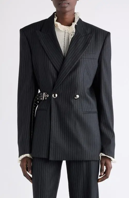 Isabel Marant Nahia Pinstripe Wool-blend Blazer