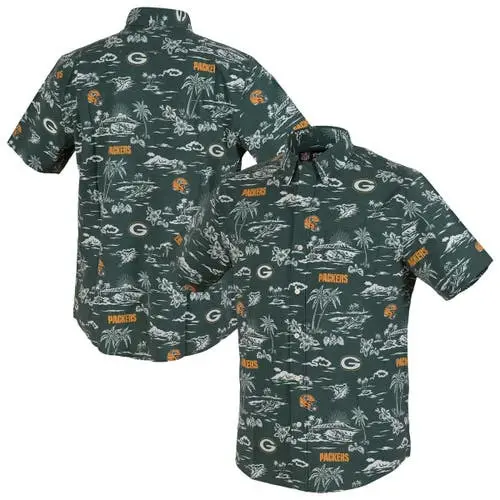 Reyn Spooner Bay Packers Kekai Performance Button-down Shirt - Green