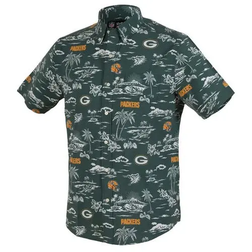 Reyn Spooner Bay Packers Kekai Performance Button-down Shirt - Green
