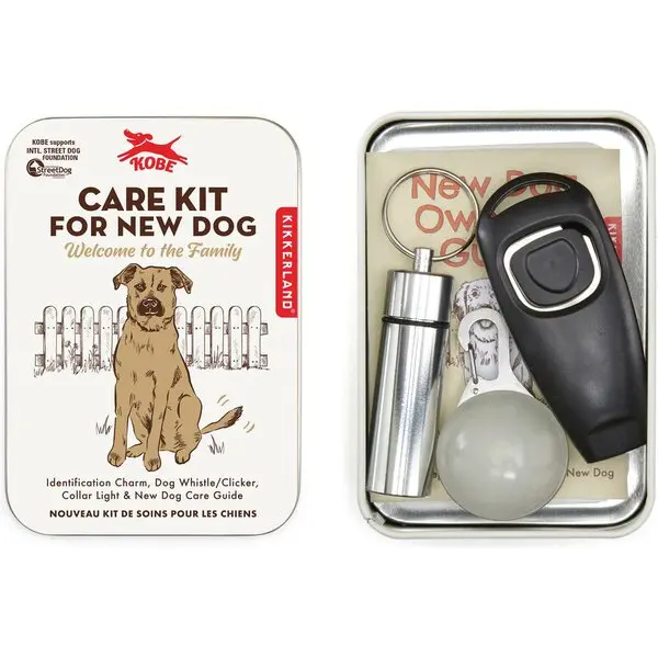 KIKKERLAND DESIGN Welcome To The Family Dog Kit - Beige