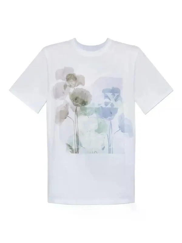 Max Mara Floral-print Relaxed Fit T-shirt - White
