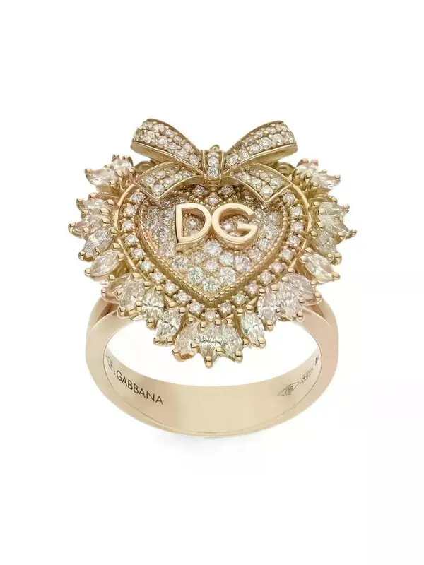 Dolce & Gabbana 18kt Yellow Devotion Diamond Ring - Gold