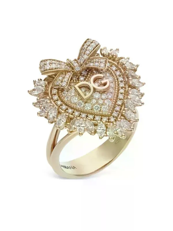 Dolce & Gabbana 18kt Yellow Devotion Diamond Ring