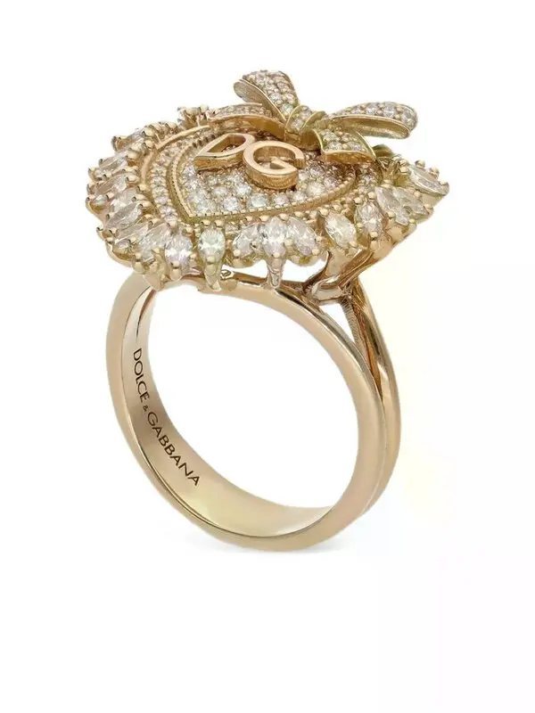 Dolce & Gabbana 18kt Yellow Devotion Diamond Ring