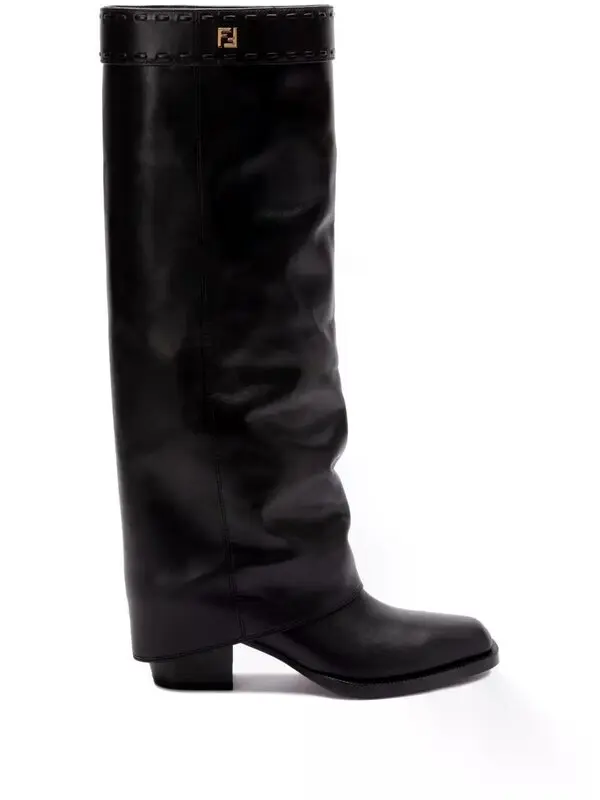 Fendi Leather Knee High Boots