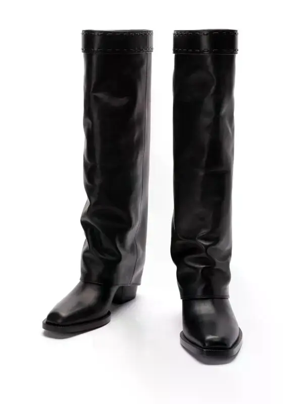 Fendi Leather Knee High Boots