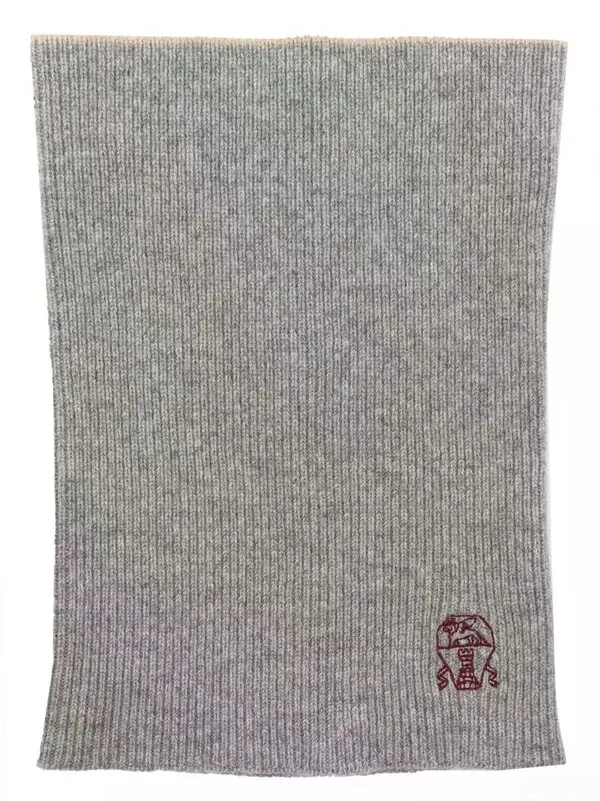 Brunello Cucinelli Embroidered Cashmere Neck Warmer - Grey