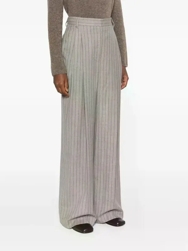 Brunello Cucinelli Pinstriped Virgin Wool Trousers