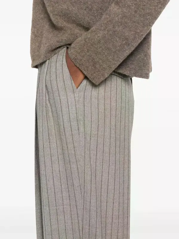 Brunello Cucinelli Pinstriped Virgin Wool Trousers