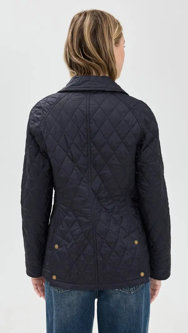 Barbour Diamond Quilted Barn Jacket - Navy