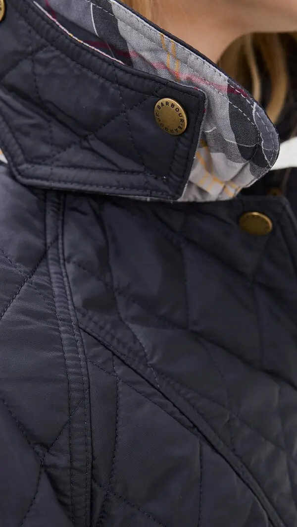 Barbour Diamond Quilted Barn Jacket - Navy