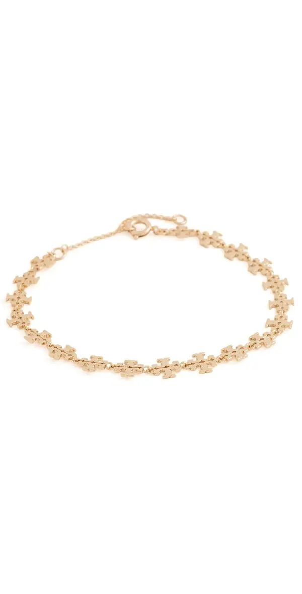 Tory Burch 18k Gold Plated Brass Icon Bracelet - Tory Gold