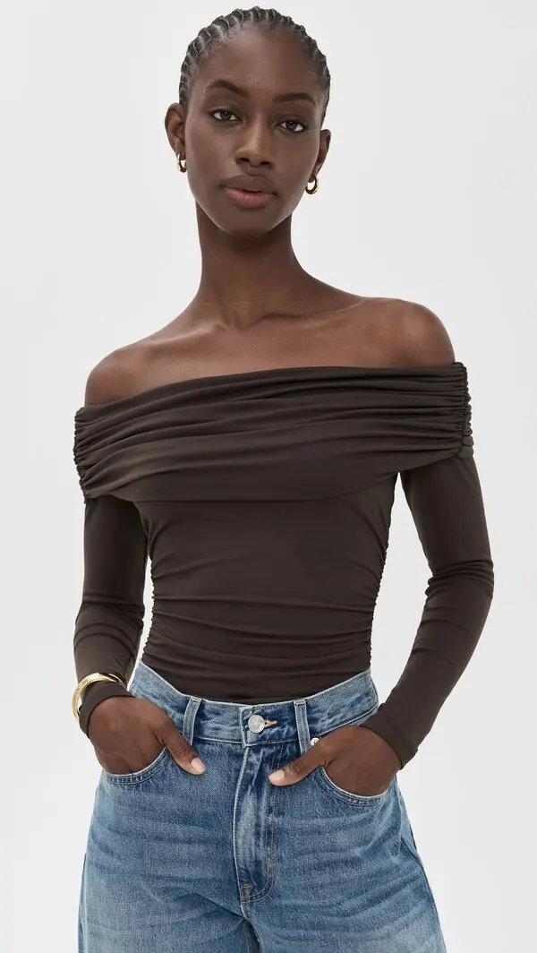 Susana Monaco Off-shoulder Gathered Top - Java