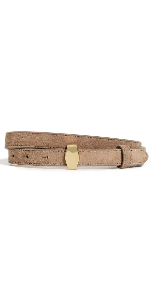 Veronica Beard Suede Dash Belt - Bark