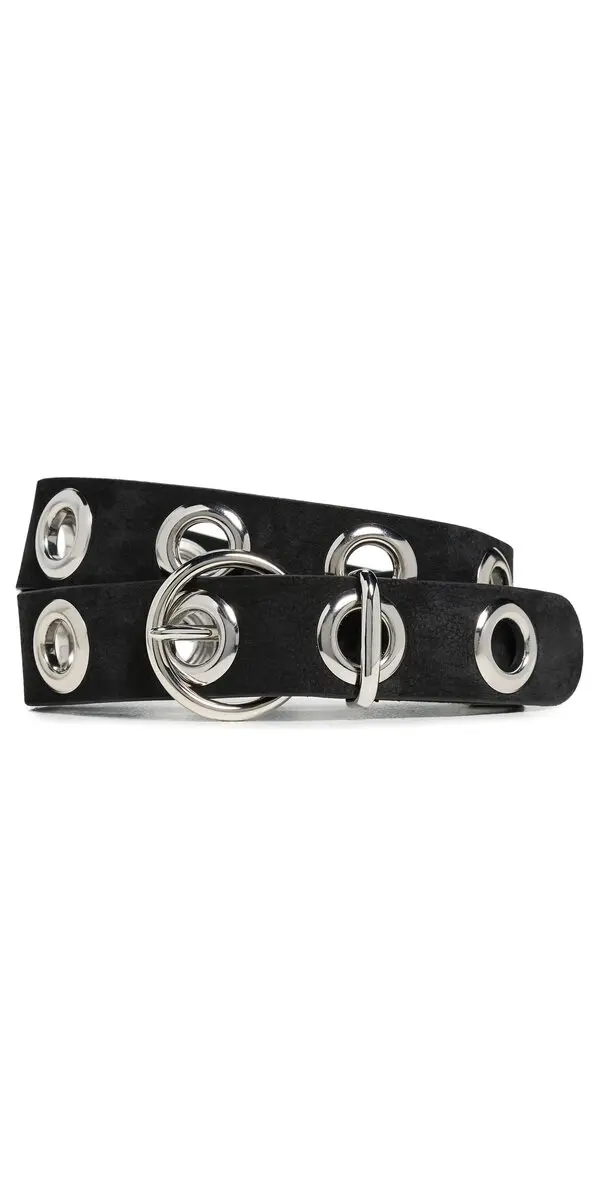 Anderson's Eyelet Nubuck Belt - Black