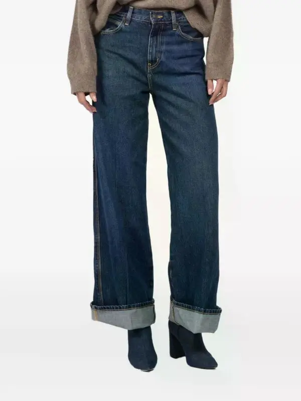 FRAME Five-pocket Jeans With Cuffed Hems