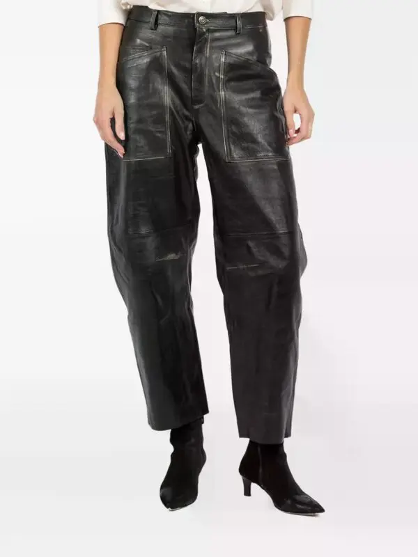 GIORGIO BRATO Leather Pocket Trousers