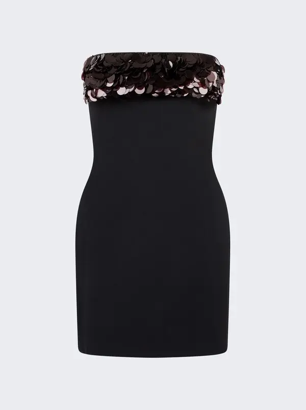 David Koma Strapless Mini Dress - Black