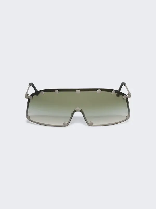 Rick Owens Shielding Bosco Sunglasses - Green