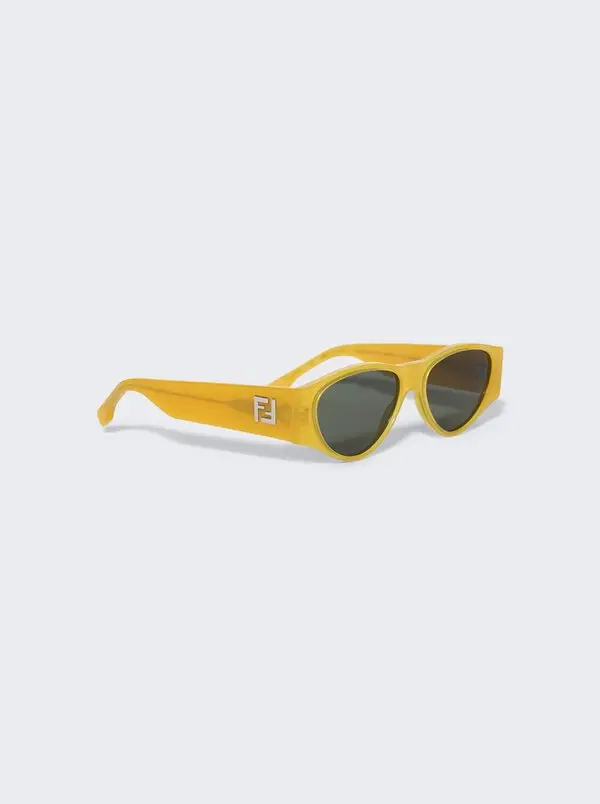 Fendi Ff Squared Sunglasses - Yellow