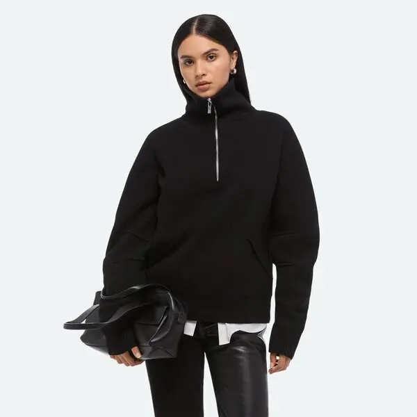 Helmut Lang Apex Quarter-zip Sweater - Black